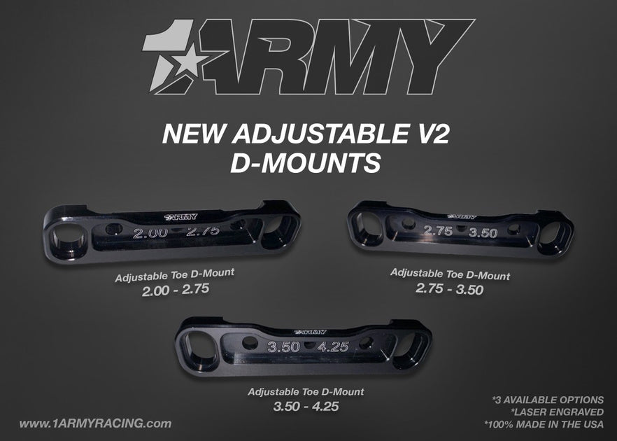 Adjustable D mount V2 | 1Armyracing.com